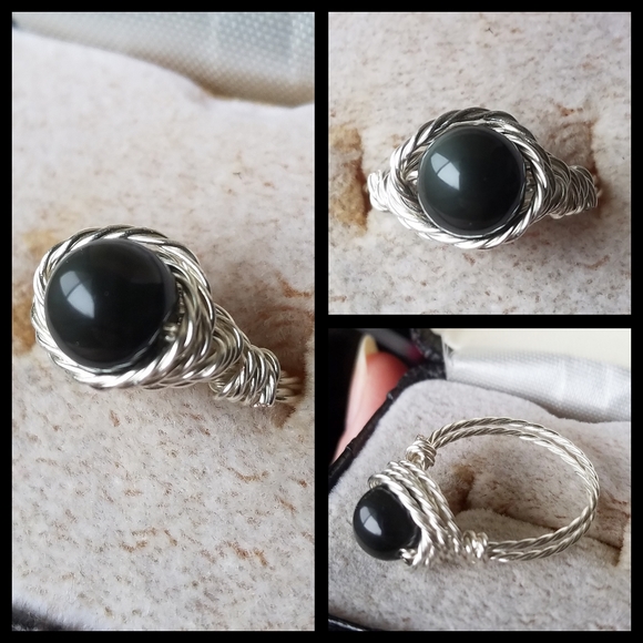 Magic Potion | Jewelry | Obsidian Stone Ring 8 | Poshmark